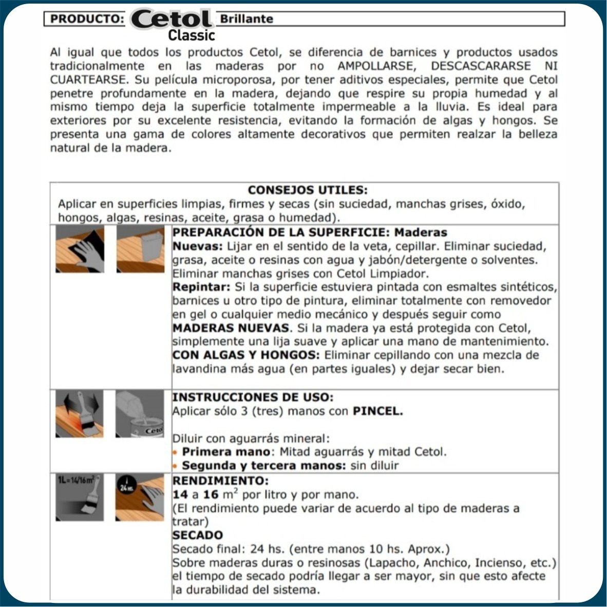 CETOL BRILL.NATURAL X 4 – Pinturerias Garcia