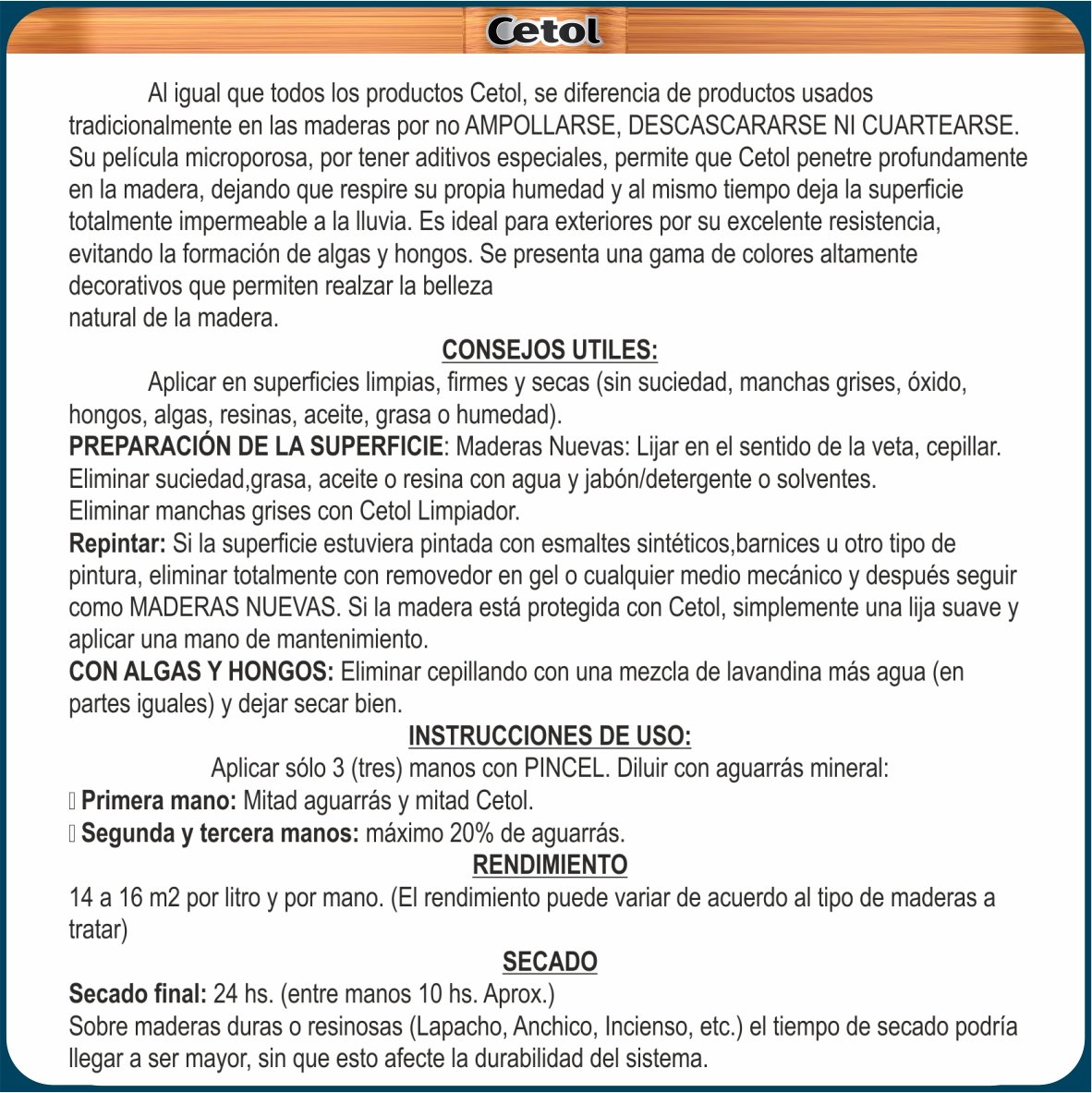 CETOL SATIN. – Pinturerias Garcia